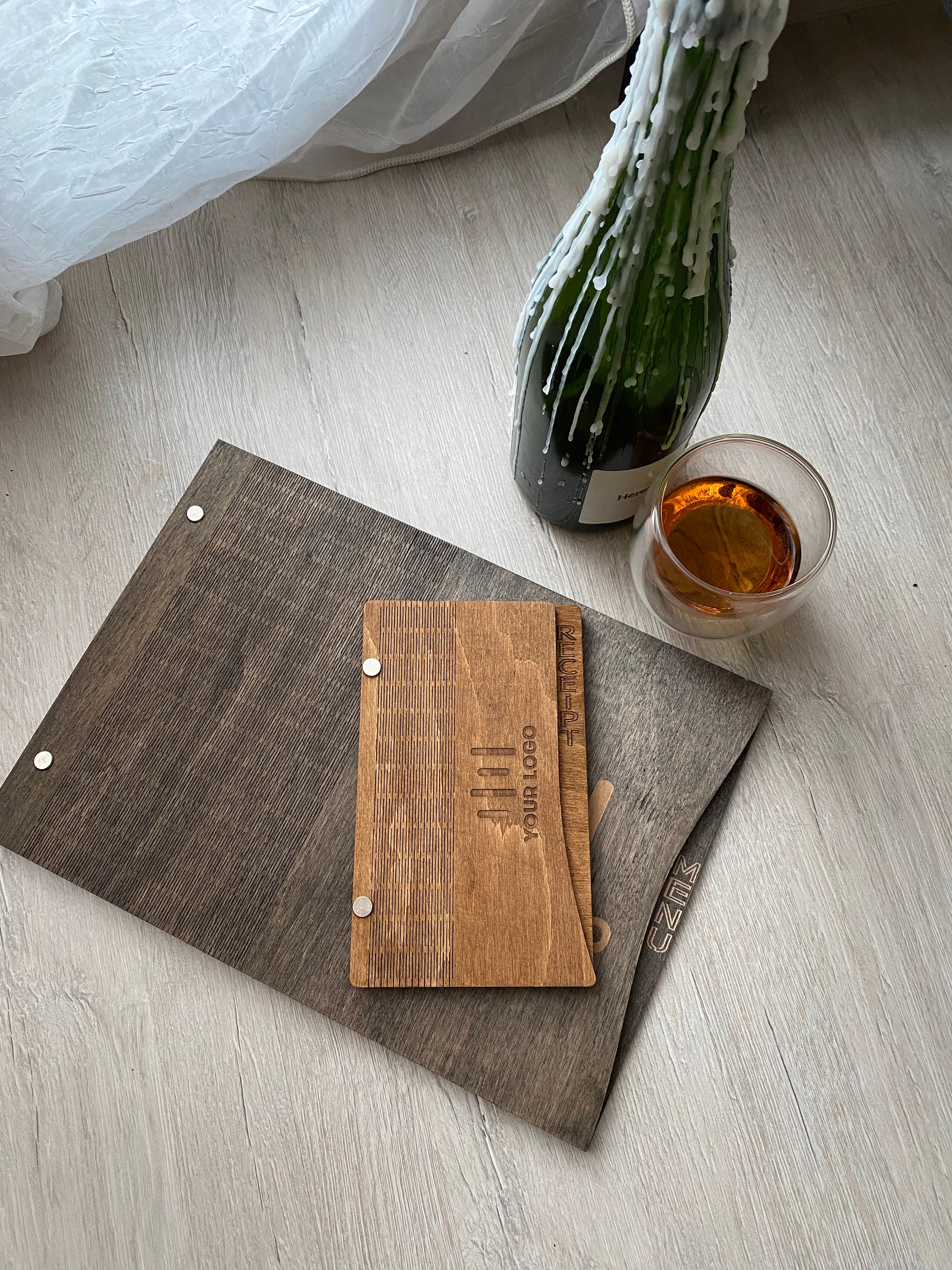 Check Holder Wooden Check Holder - Style Bill Presenter - Restaurant ...