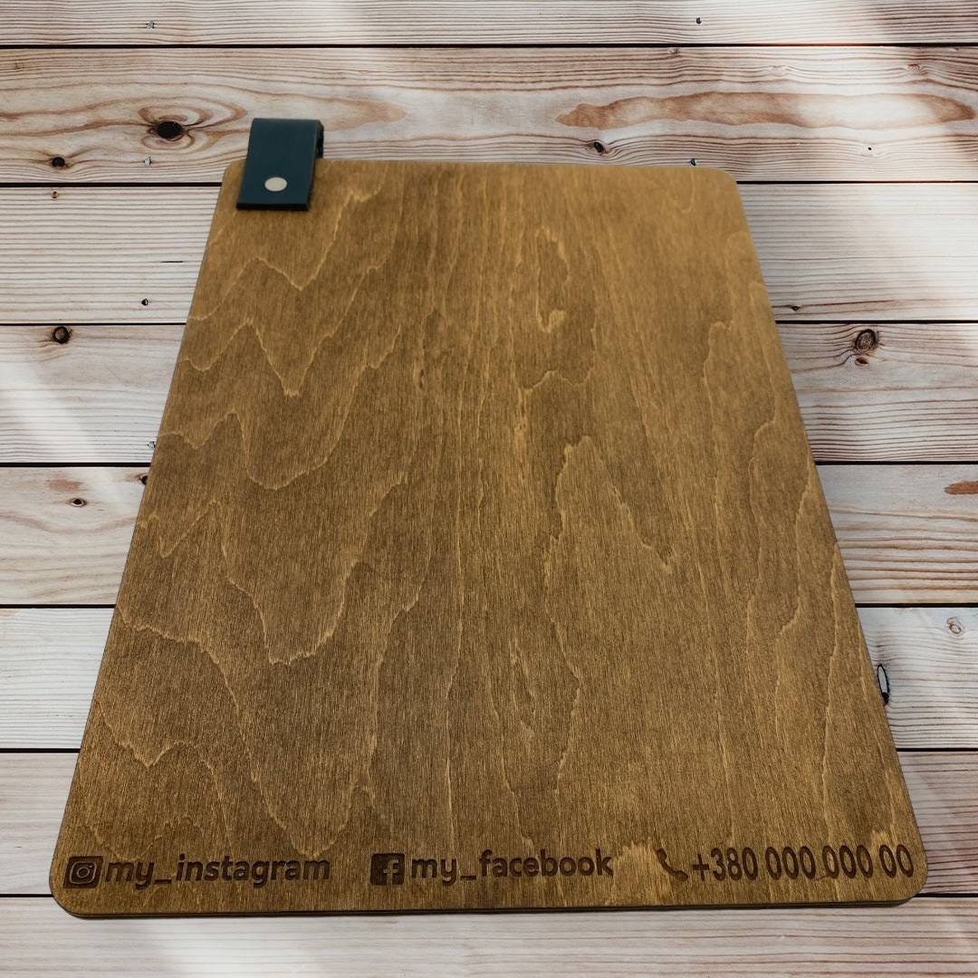 Wooden Menu | Menu Board | Menu Holder | A4 | FREE CUSTOMIZATION - Etsy