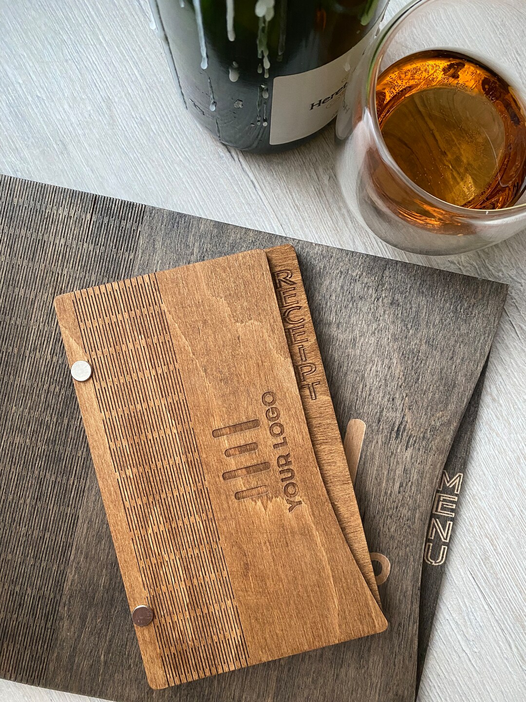 Check Holder Wooden Check Holder Style Bill Presenter Restaurant Guest ...