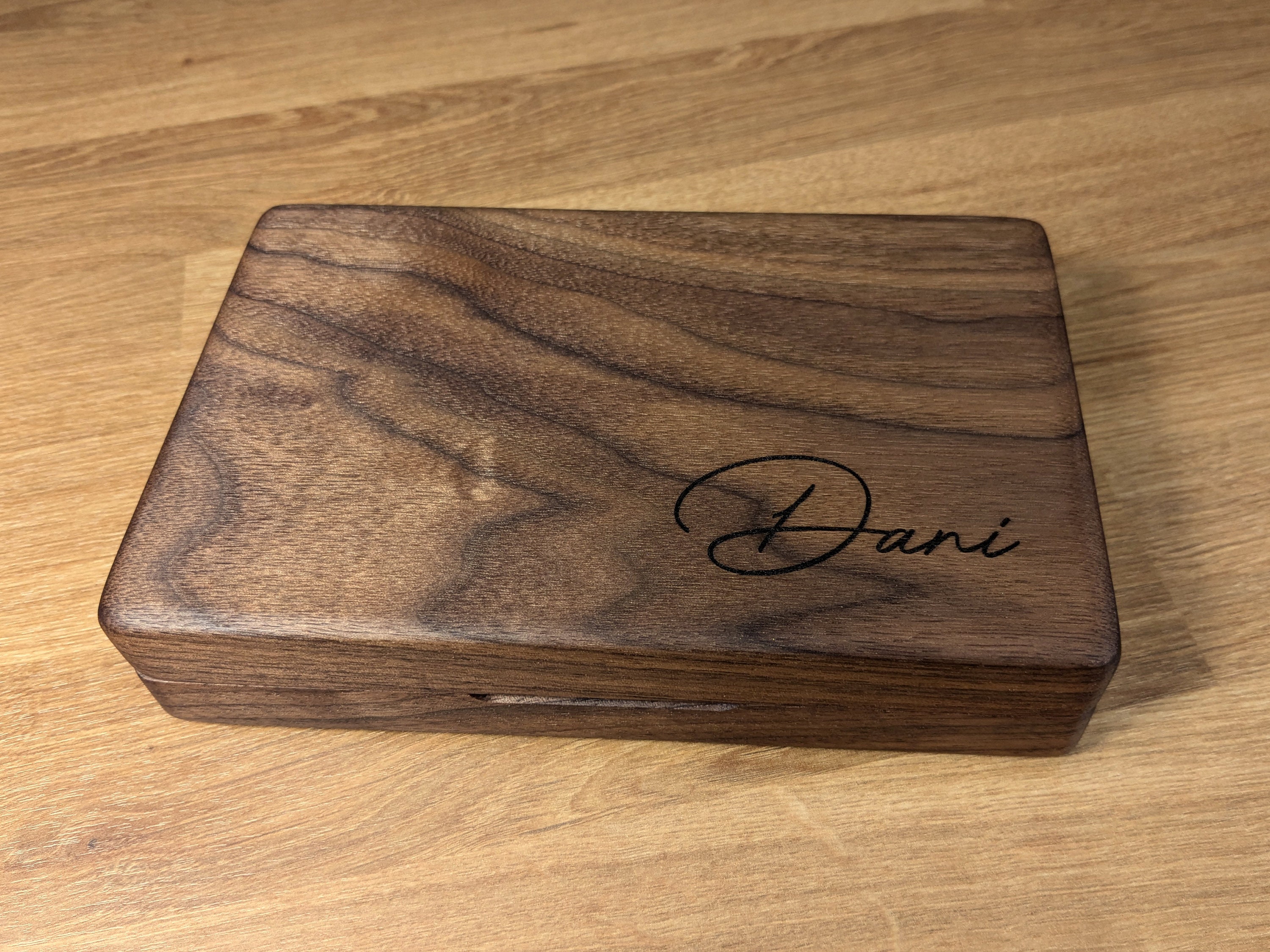 Personalized Wooden Keepsake Box With Magnetic Lid - Custom Text ...