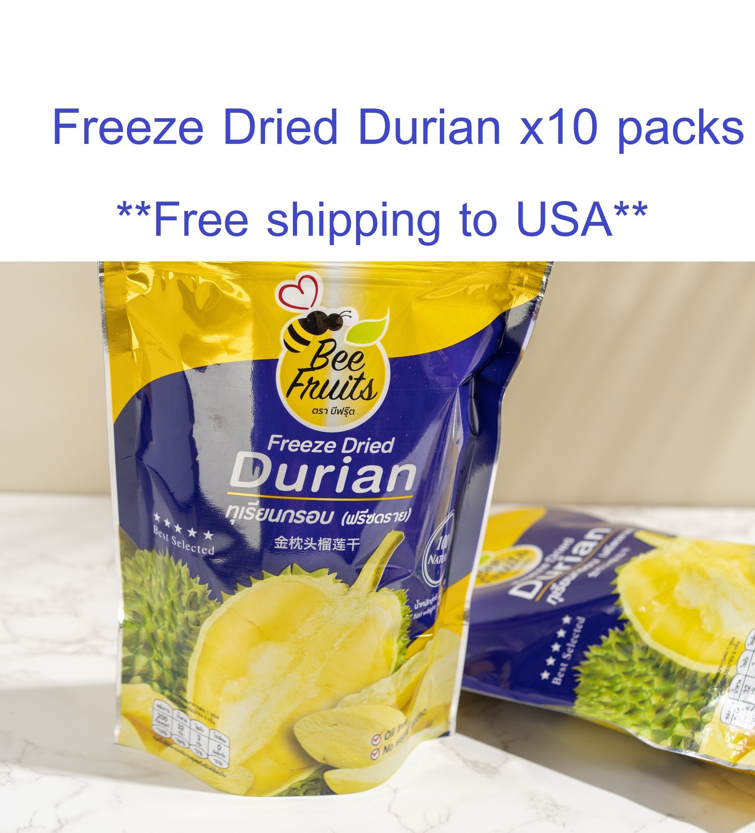 Freeze Dried Durian 100g. X10 Packages - Etsy