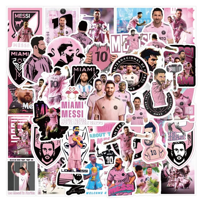 50 Lionel Messi King of Football Superstar Stickers Pack for Skateboard ...