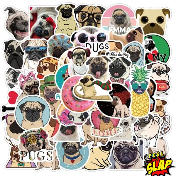 Pug Sticker Pack - Etsy