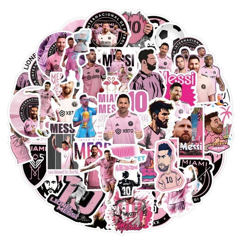 50 Lionel Messi King of Football Superstar Stickers Pack for Skateboard ...
