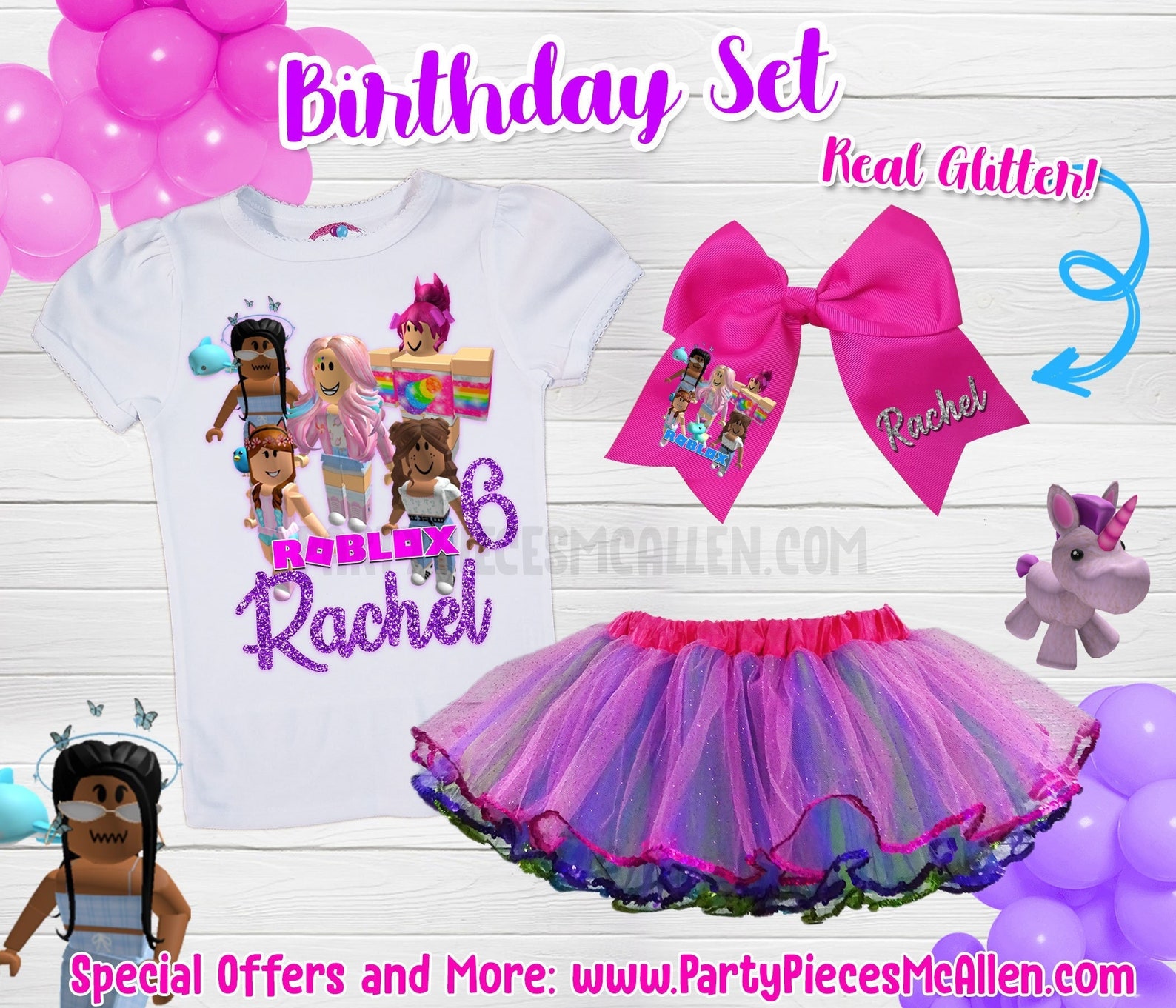 Roblox Tutu Outfit Roblox Girls Birthday Shirt Roblox Tutu | Etsy