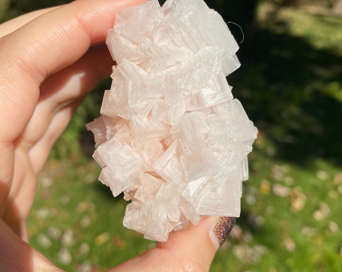 Rare Pink Halite Crystal From Searles Lake, California | Natural Cubic ...
