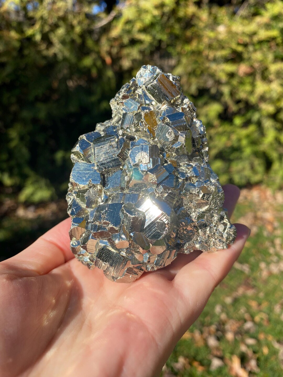 High Quality Large Cubic Pyrite Cluster From Huanzala Peru | Beautiful ...
