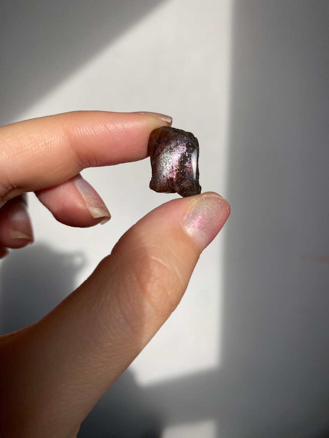 Mini Purple Haze Sunstone Slice From Tanzania | Natural Polished ...