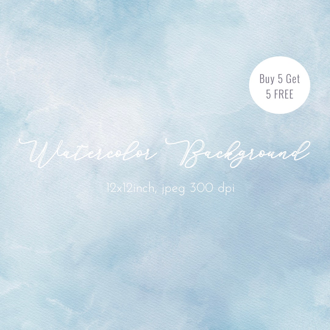 Blue Light Boho Watercolor Background Clipart Abstract Background ...