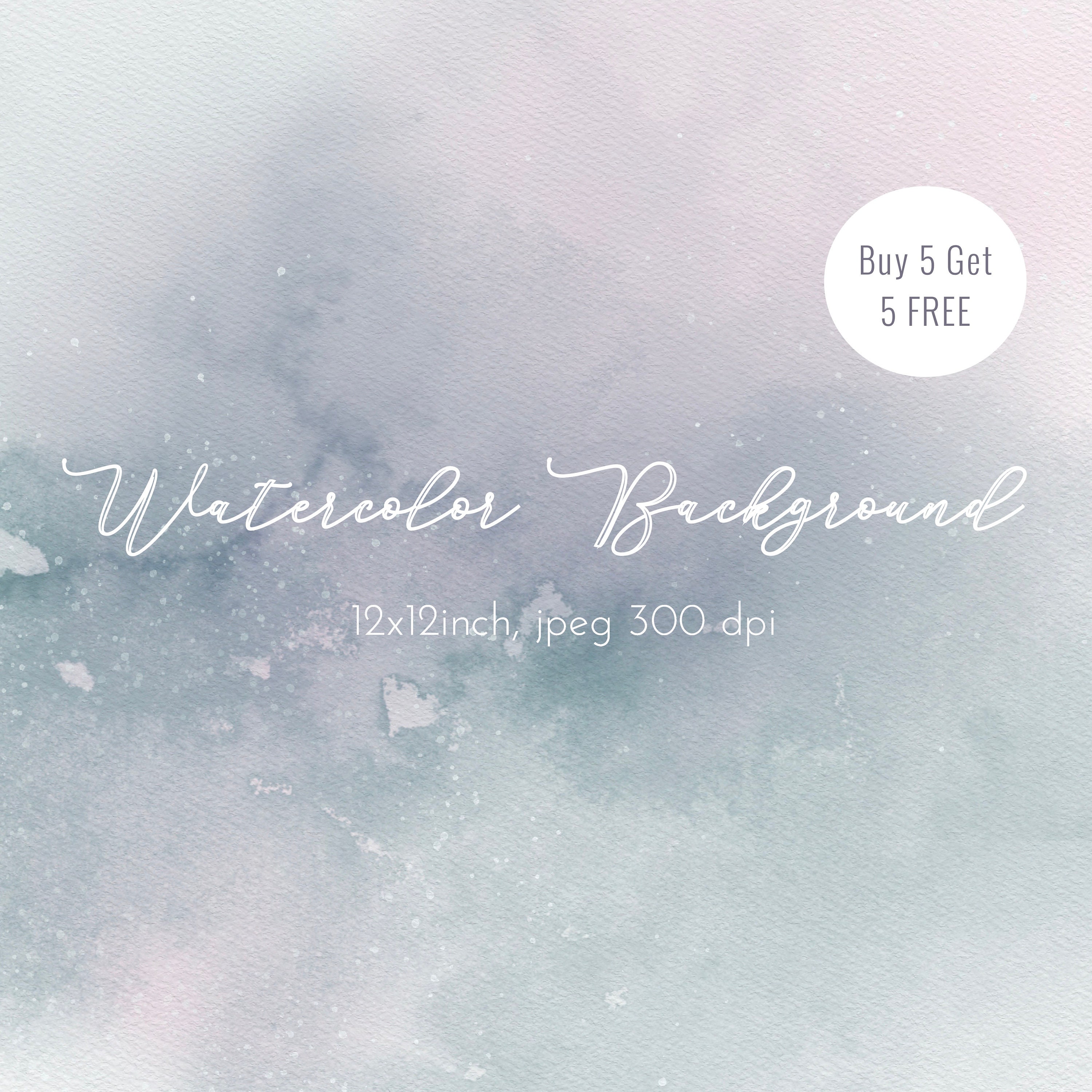 Pink Blue Boho Watercolor Background Clipart Abstract Background ...