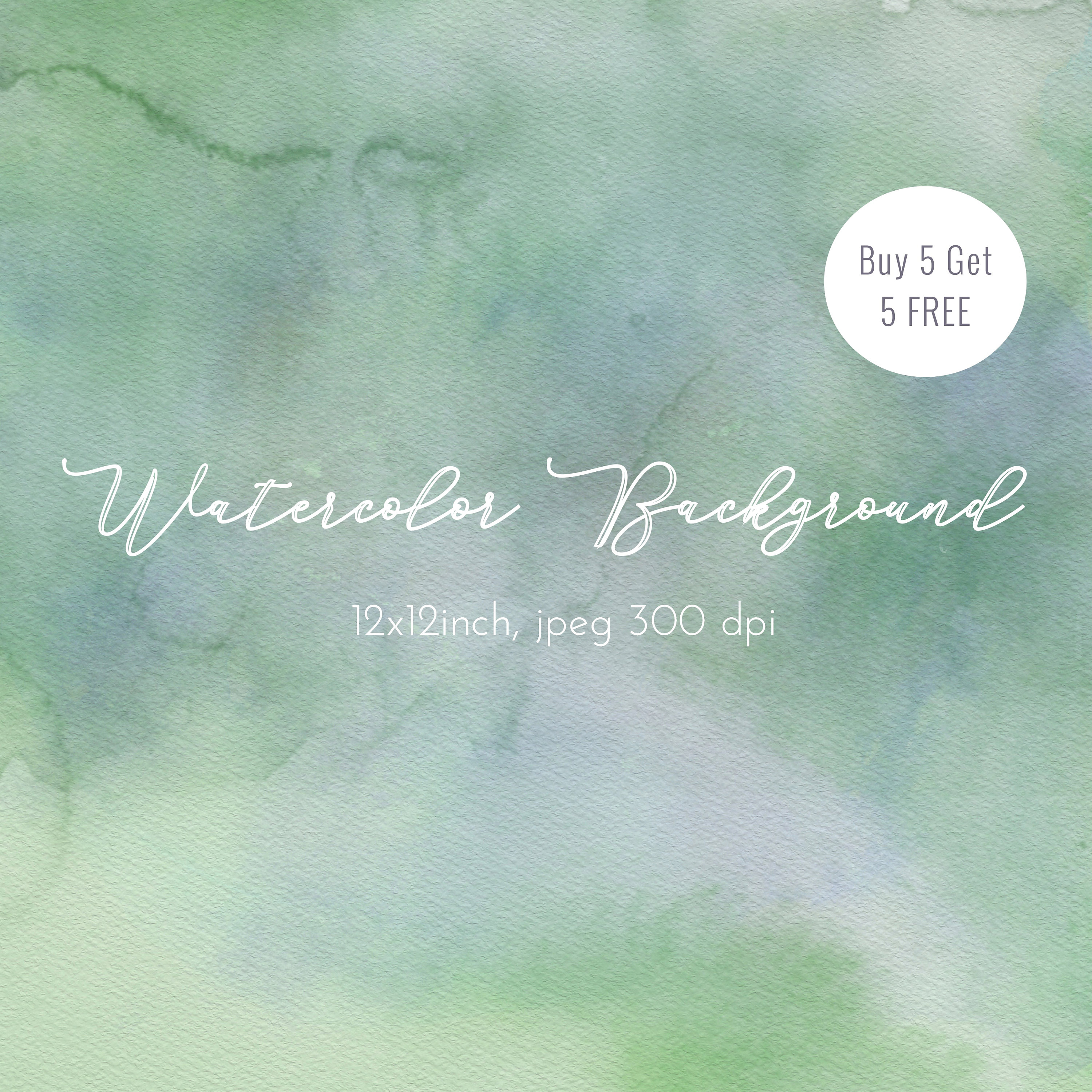 Green Watercolor Background Digital Paper, Abstract Watercolor Pattern ...