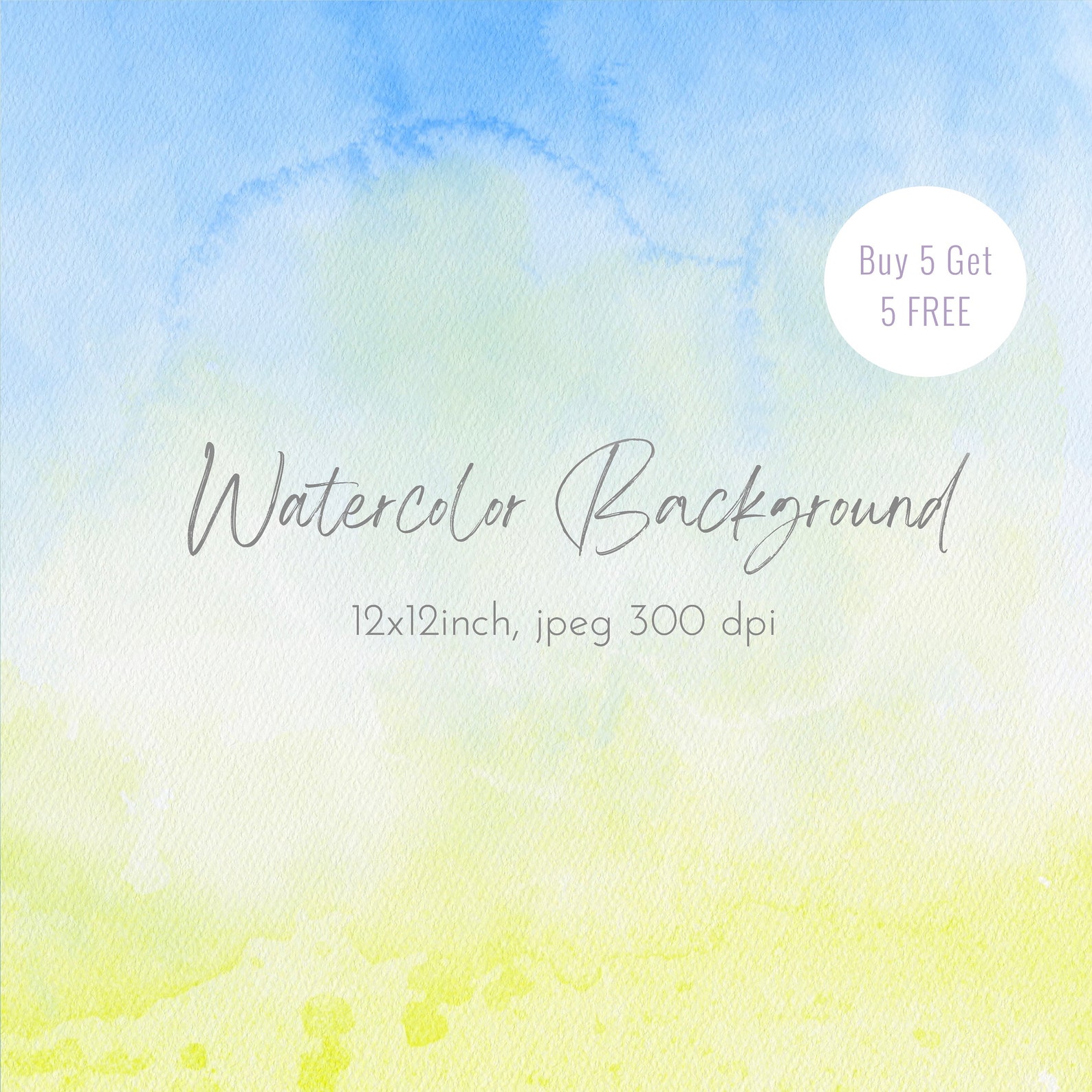 Ocean Blue Yellow Watercolor Backgrounds - BACKGROUNDS - Beach and Sea ...