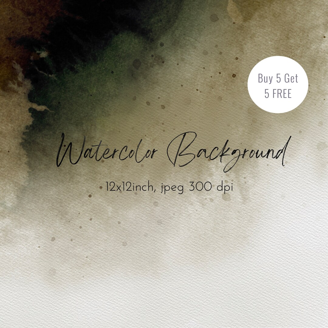 Green Khaki Sage Watercolor Background Clipart Abstract Background ...