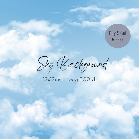 Sky Blue Watercolor Background Digital Paper Blue Watercolor - Etsy