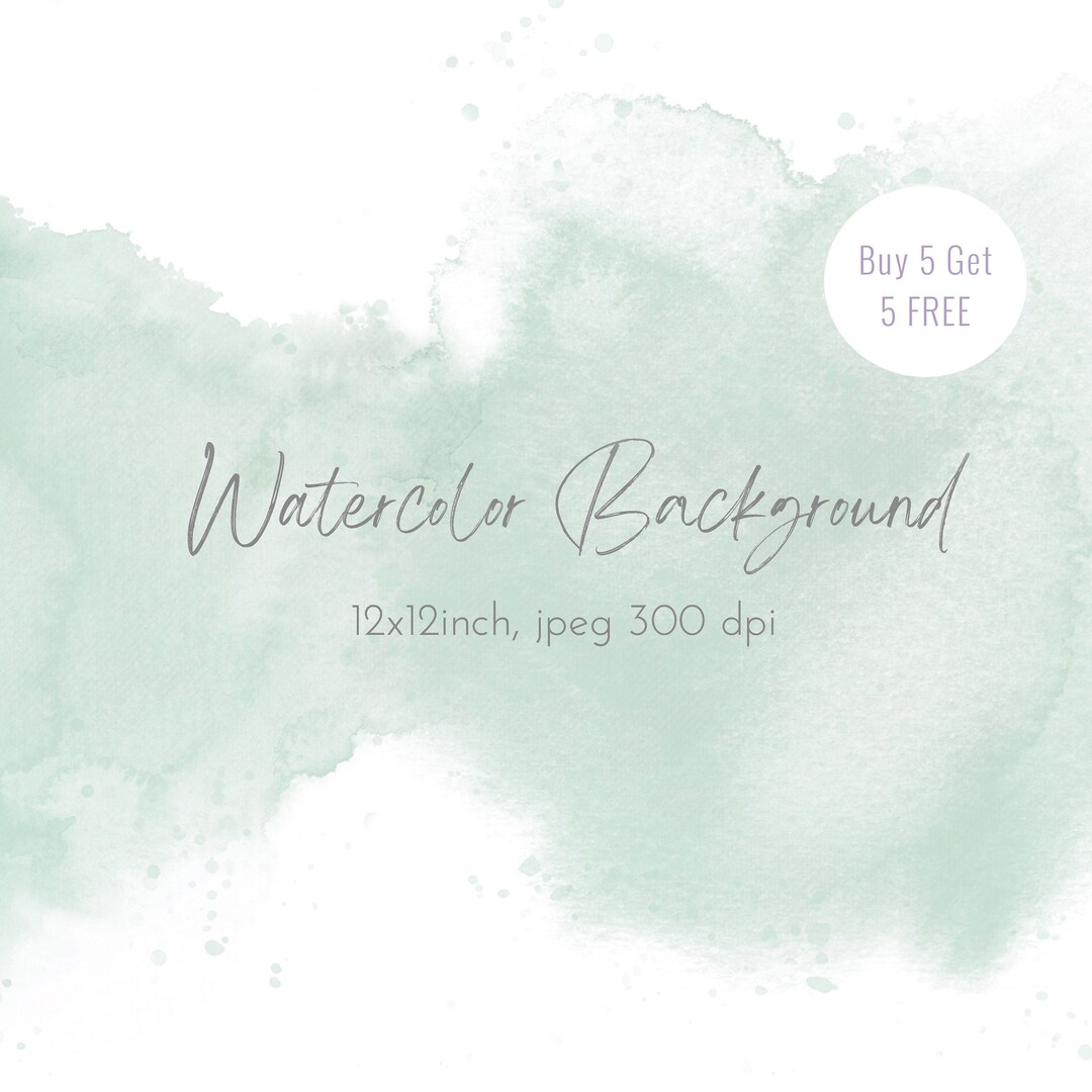 Light Green Sage Watercolor Background Clipart Abstract Background ...
