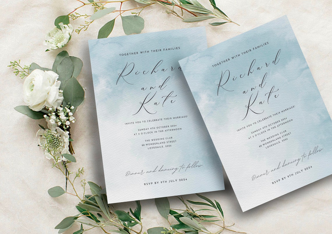 Light Blue Boho Watercolor Background Clipart Abstract Background ...