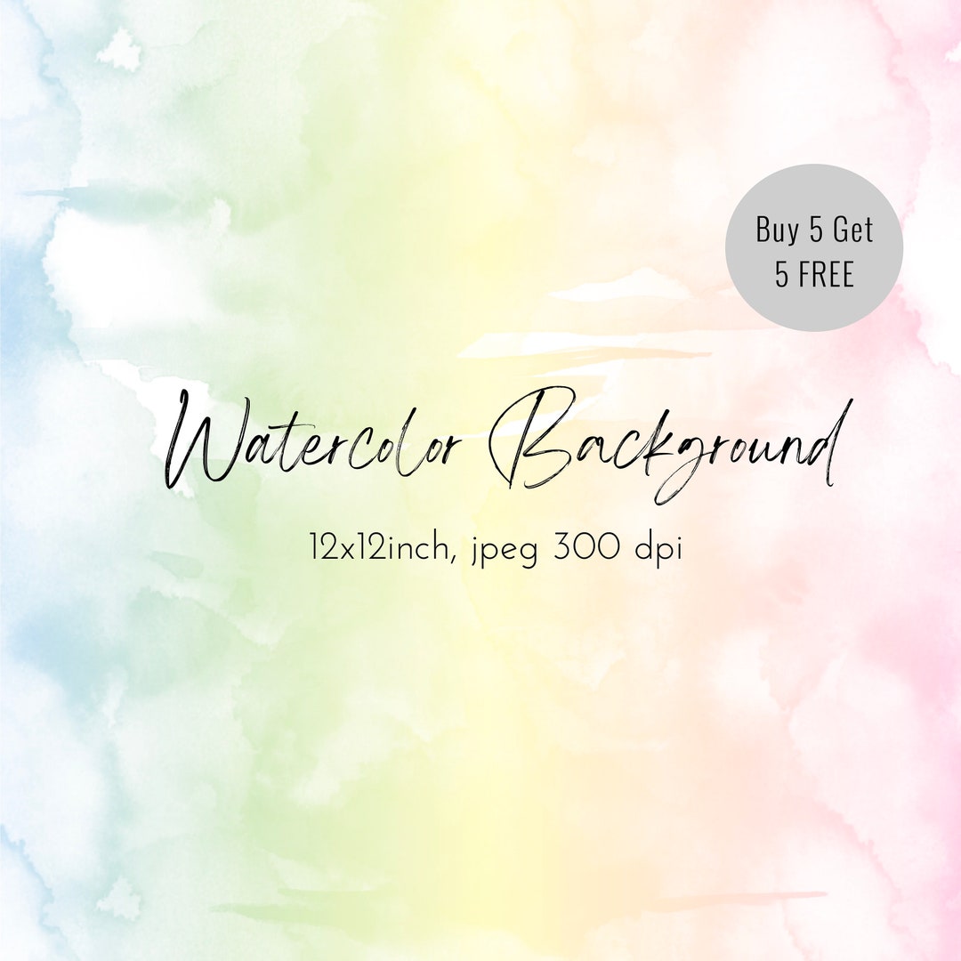 Rainbow Watercolor Art Back / Digital Paper / Watercolor Clipart ...