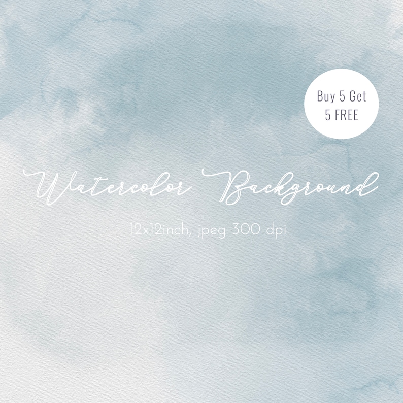 Light Blue Boho Watercolor Background Clipart Abstract Background ...