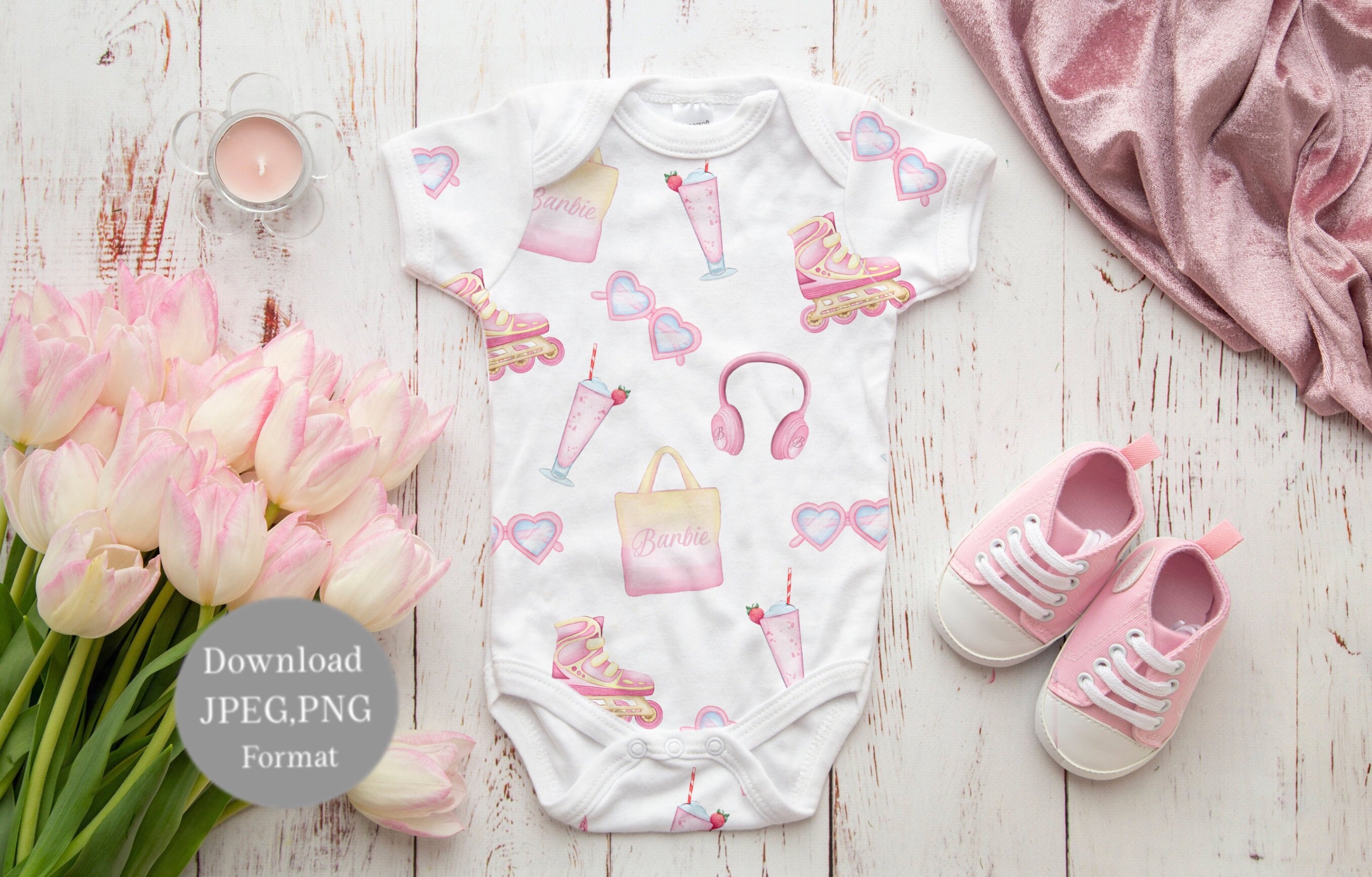 Barbie Seamless Patterns, Barbie Pink Malibu Pattern, Seamless Design ...