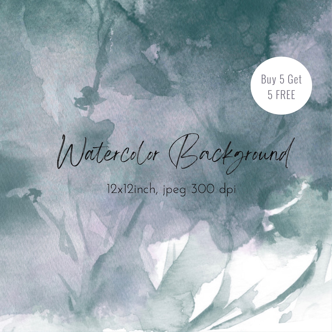 Green Sage Watercolor Background Splash Digital Paper, Abstract ...