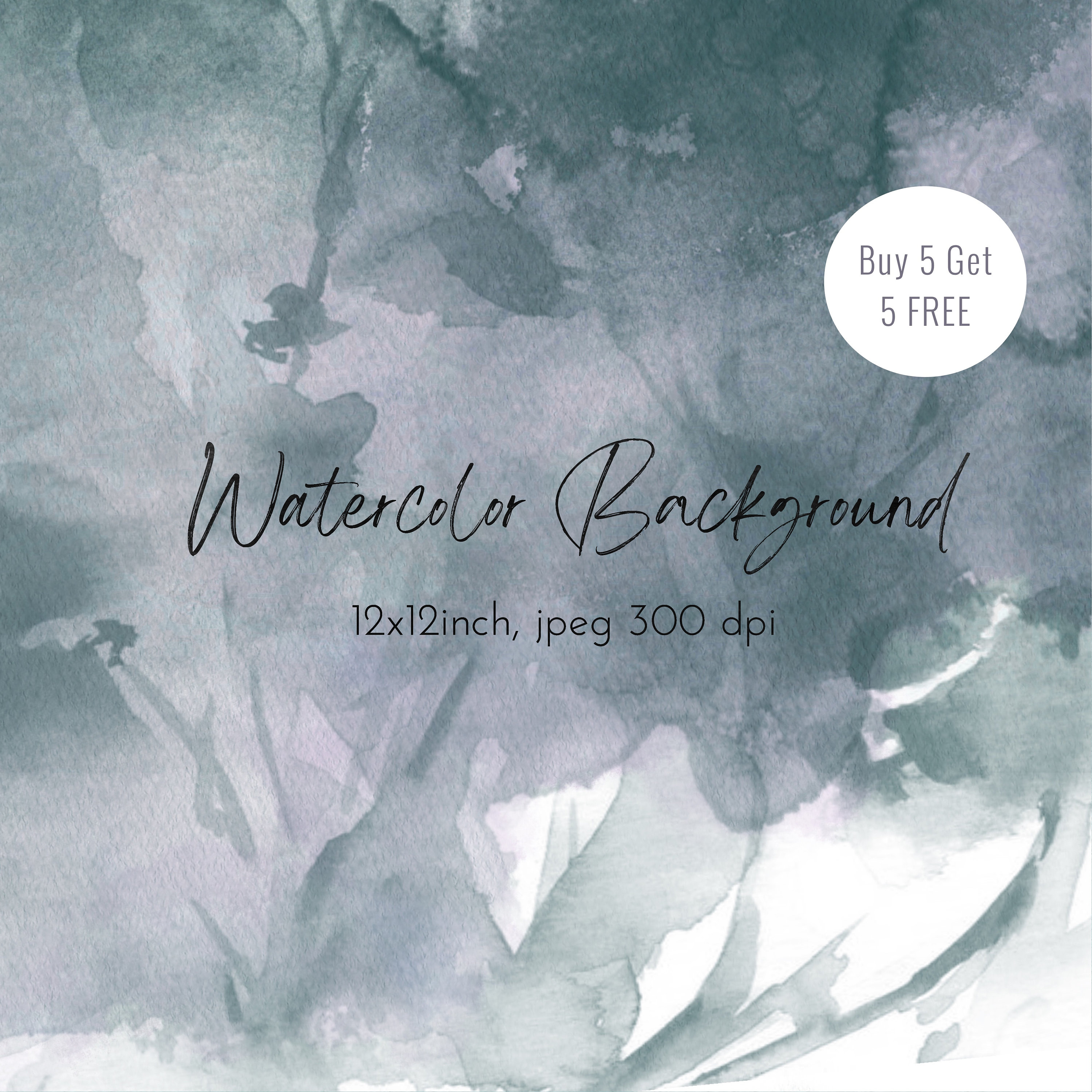 Green Sage Watercolor Background Splash Digital Paper, Abstract ...