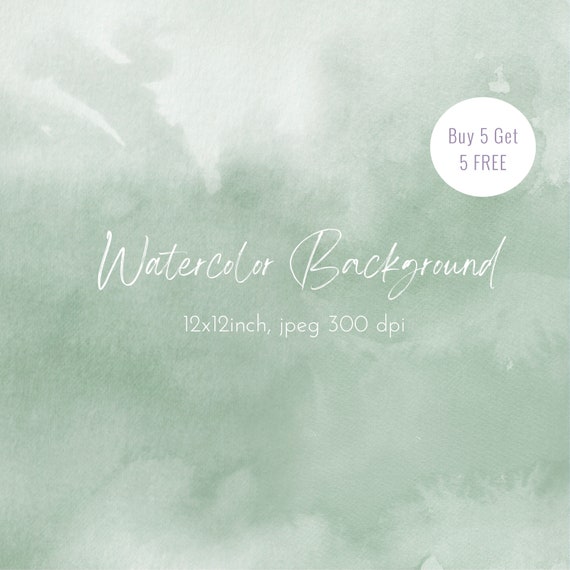 Sage Green Watercolor Background Digital Paper Abstract - Etsy