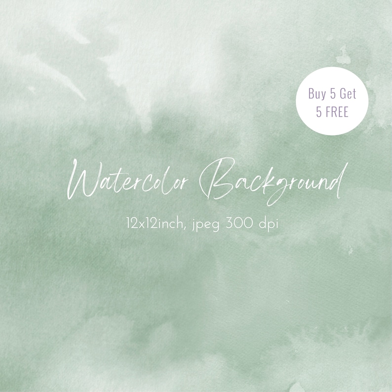 Sage Green Watercolor Background Digital Paper, Abstract Watercolor ...