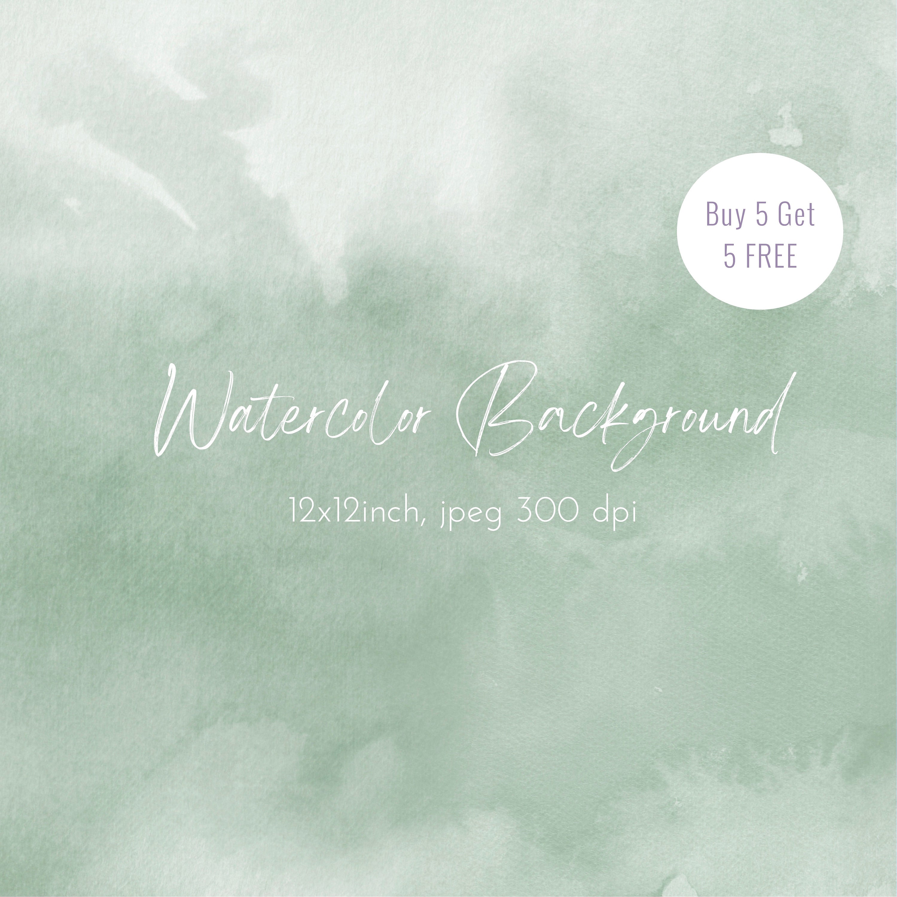 Sage Green Watercolor Background Digital Paper, Abstract Watercolor ...