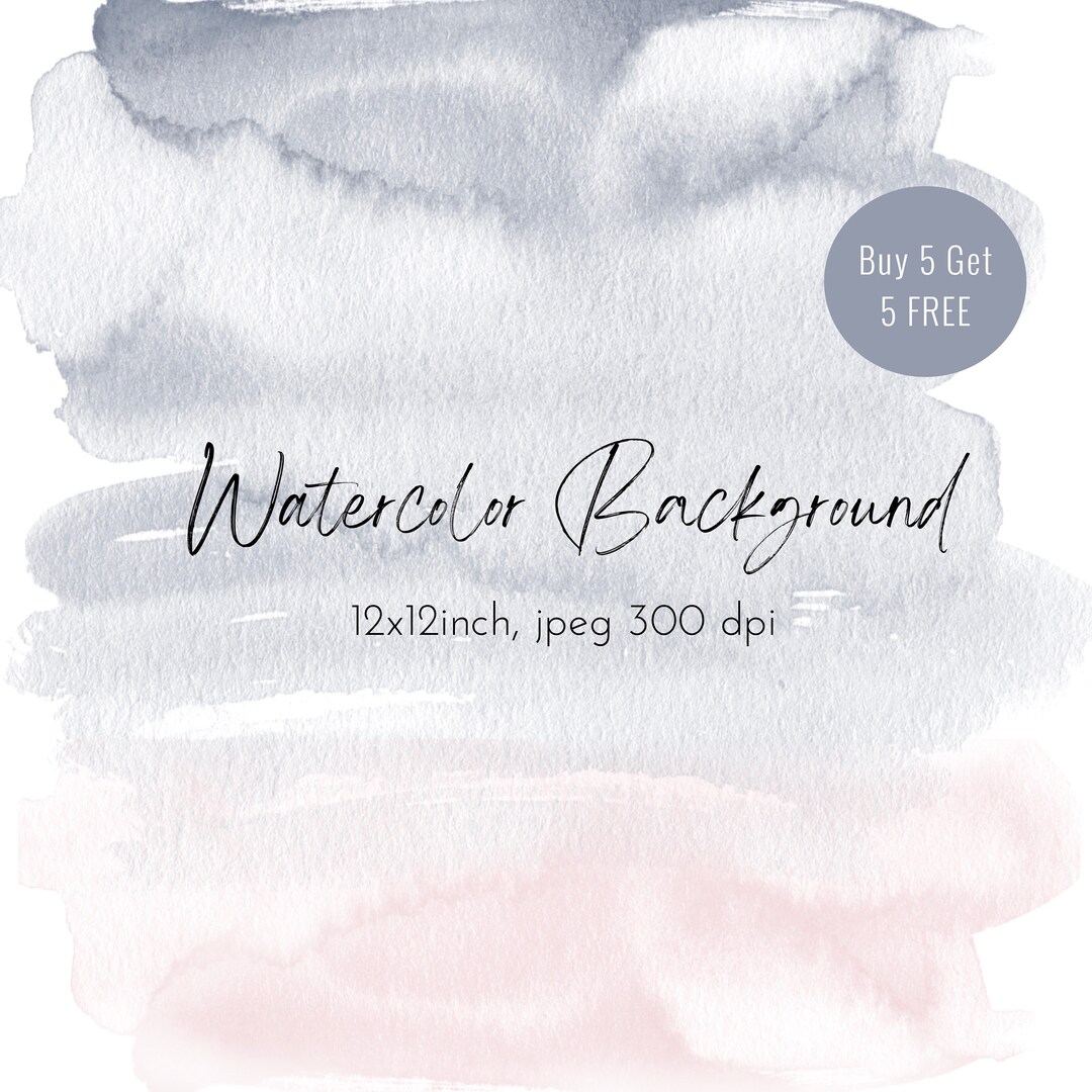 Grey Pink Watercolor Background / Digital Paper / Watercolor Clipart ...