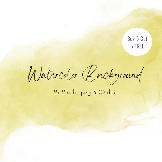 Mustard Watercolor Background Digital Paper Digital Watercolor - Etsy