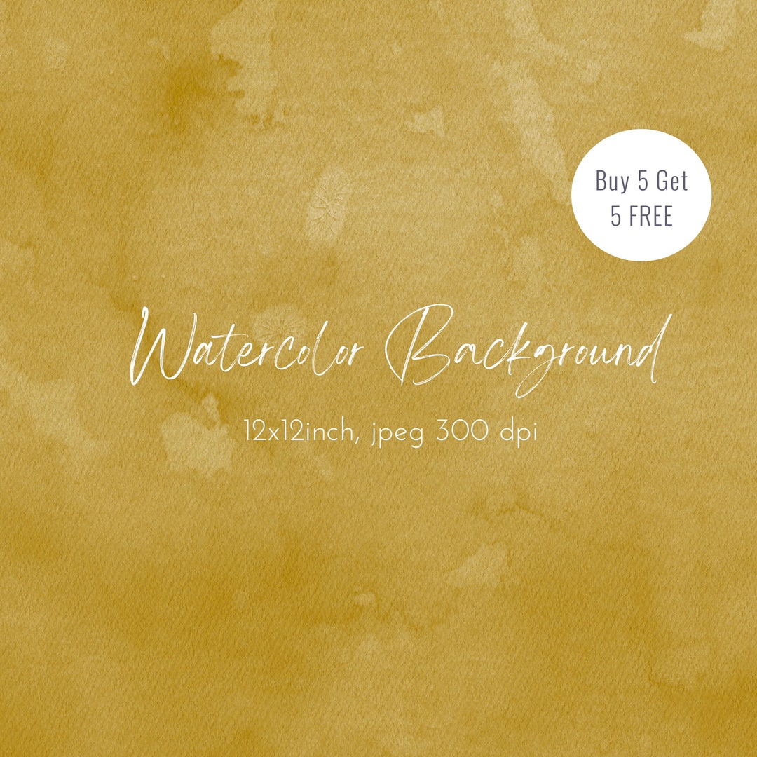 Mustard Watercolor Background Digital Paper Digital Watercolor ...