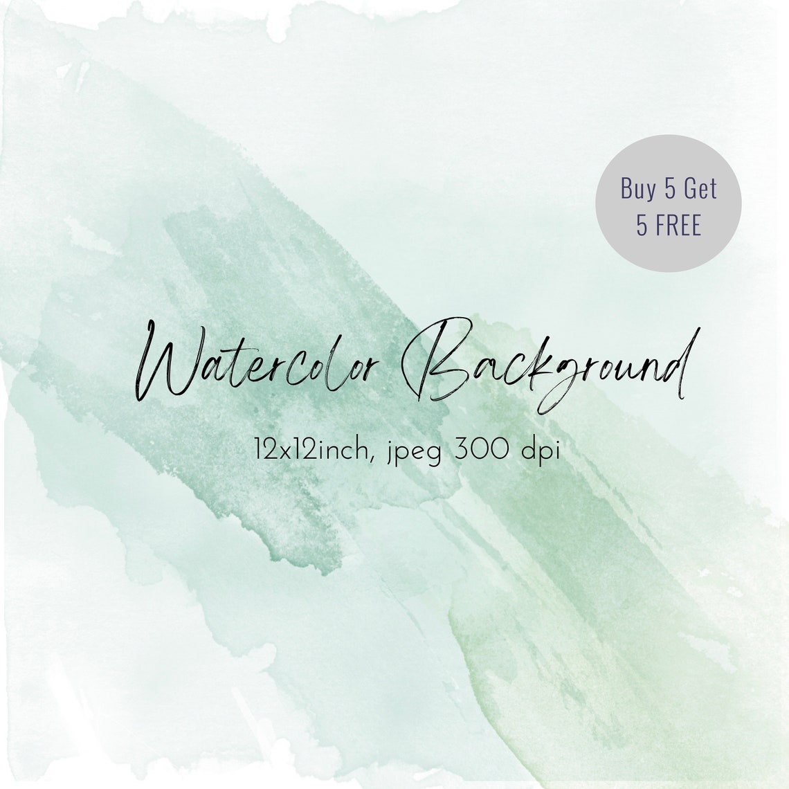 Sage Green Watercolor Digital Paper, Abstract Watercolor Pattern ...