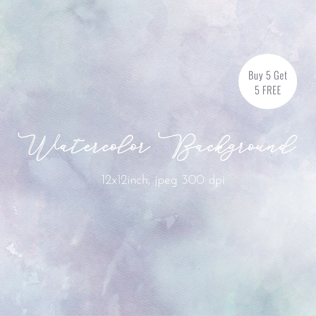 Blue Purple Watercolor Background Digital Paper, Abstract Watercolor ...