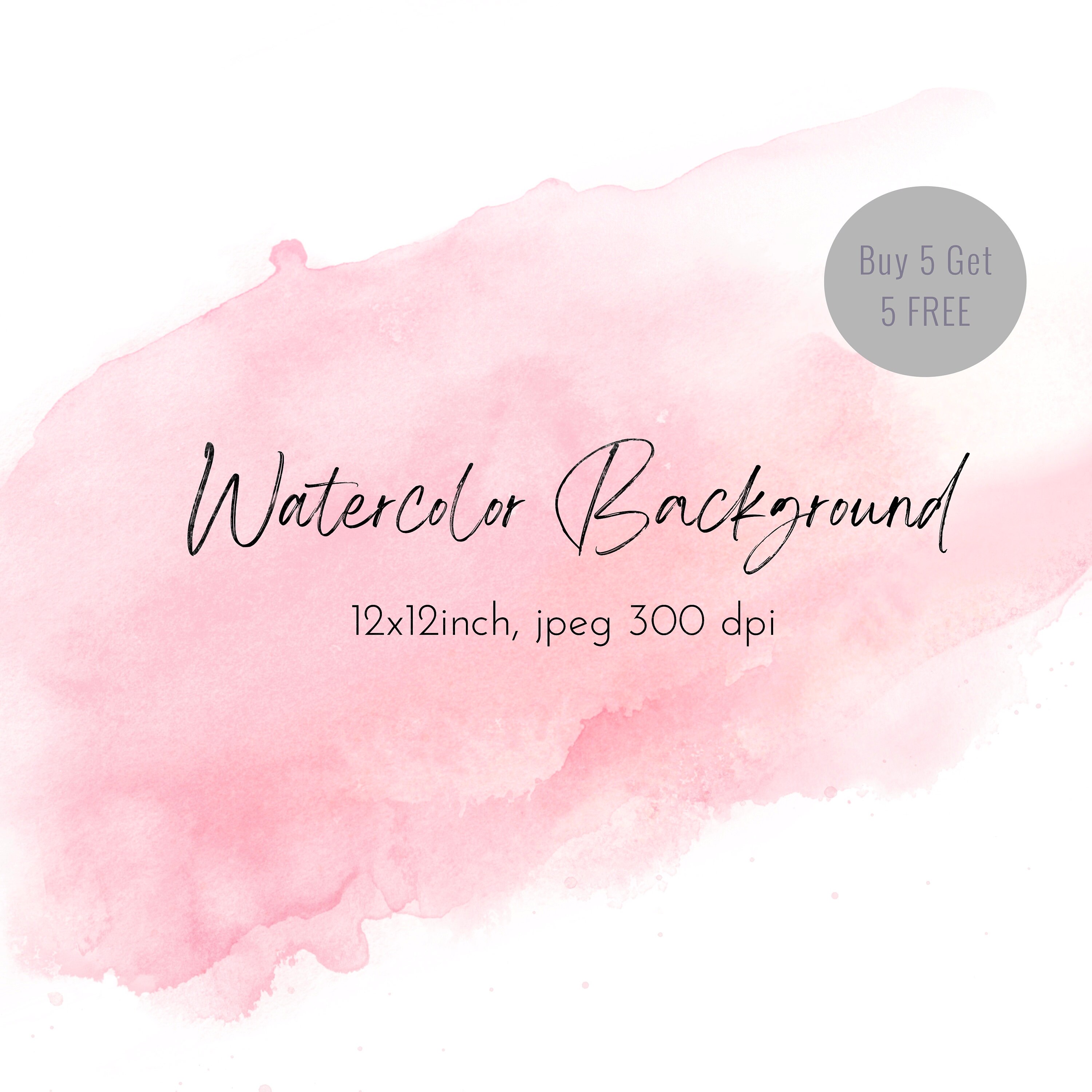 Pink Watercolor Background Clipart Abstract Background - Etsy