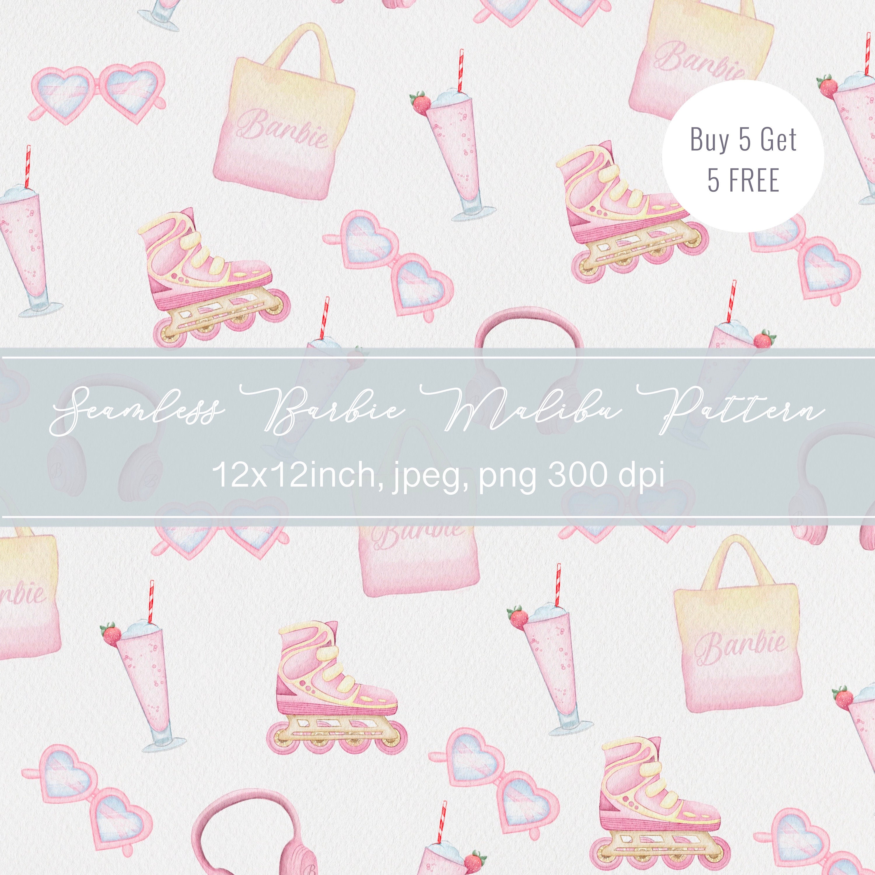 Barbie Seamless Patterns Barbie Pink Malibu Pattern Seamless - Etsy