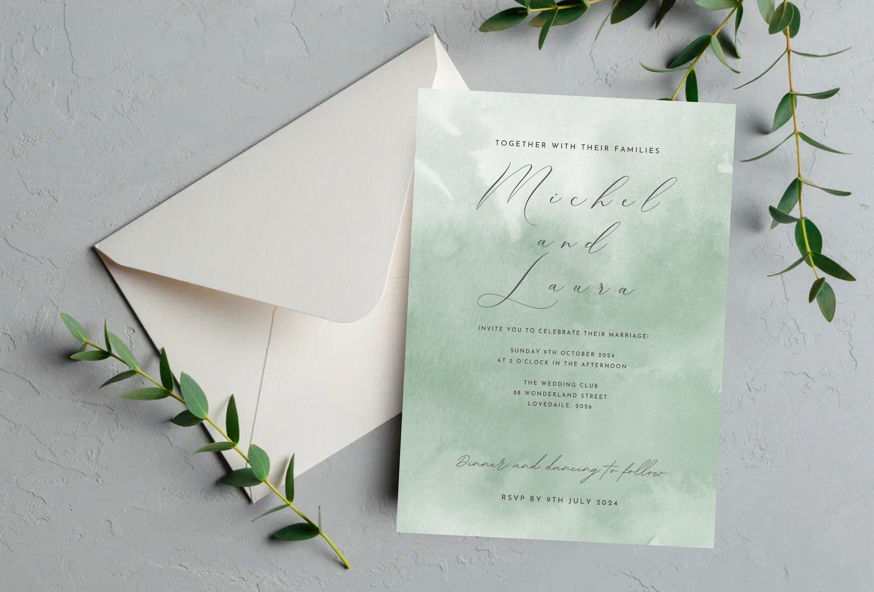 Sage Green Watercolor Background Digital Paper, Abstract Watercolor ...