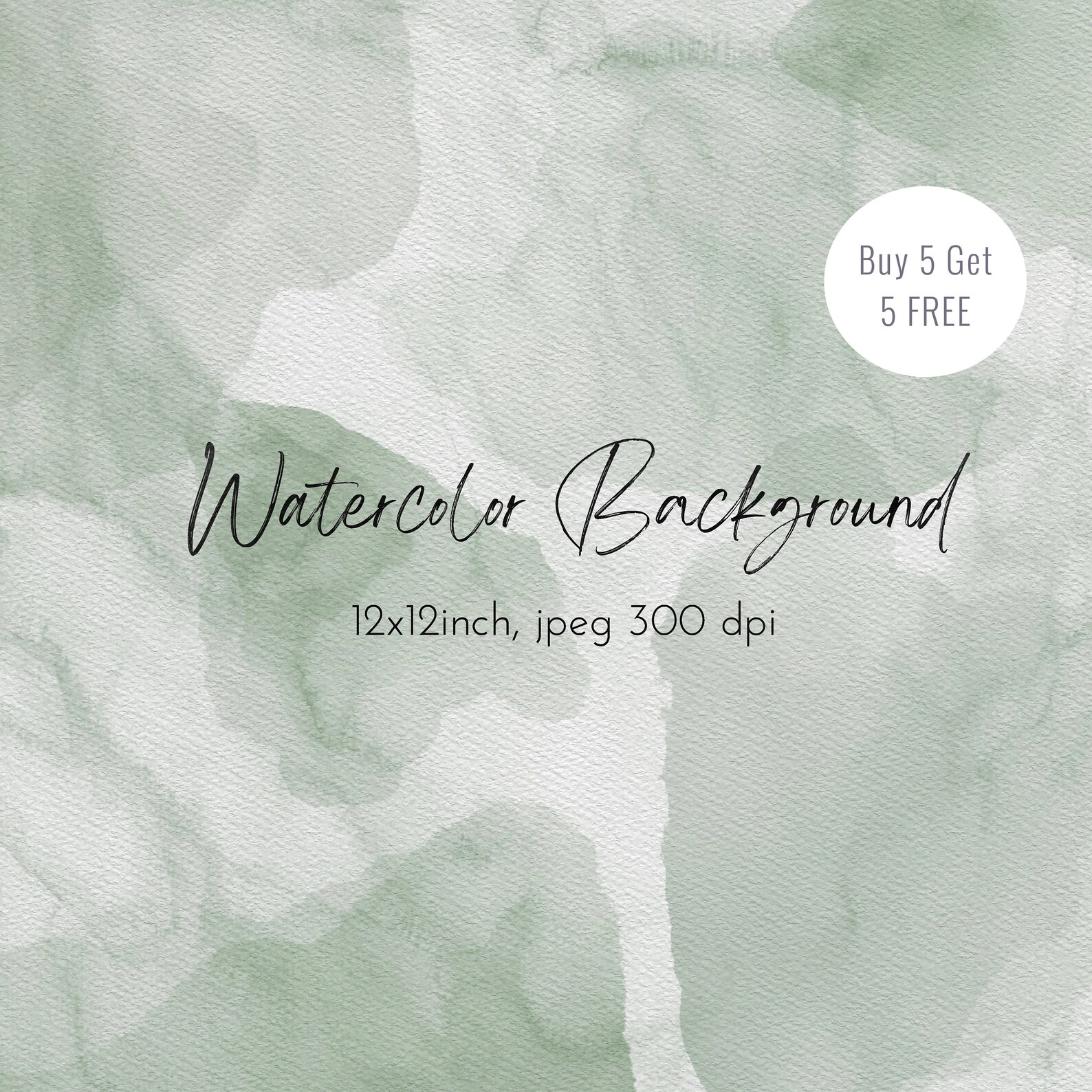 Green Sage Watercolor Splash Digital Paper, Abstract Watercolor Pattern ...