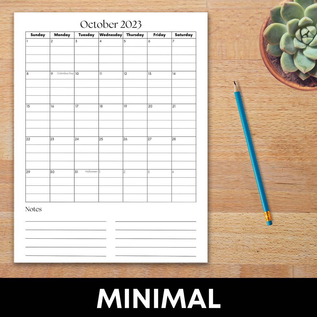 October 2023 Calendar Printable Download PDF A4 Letter - Etsy Australia