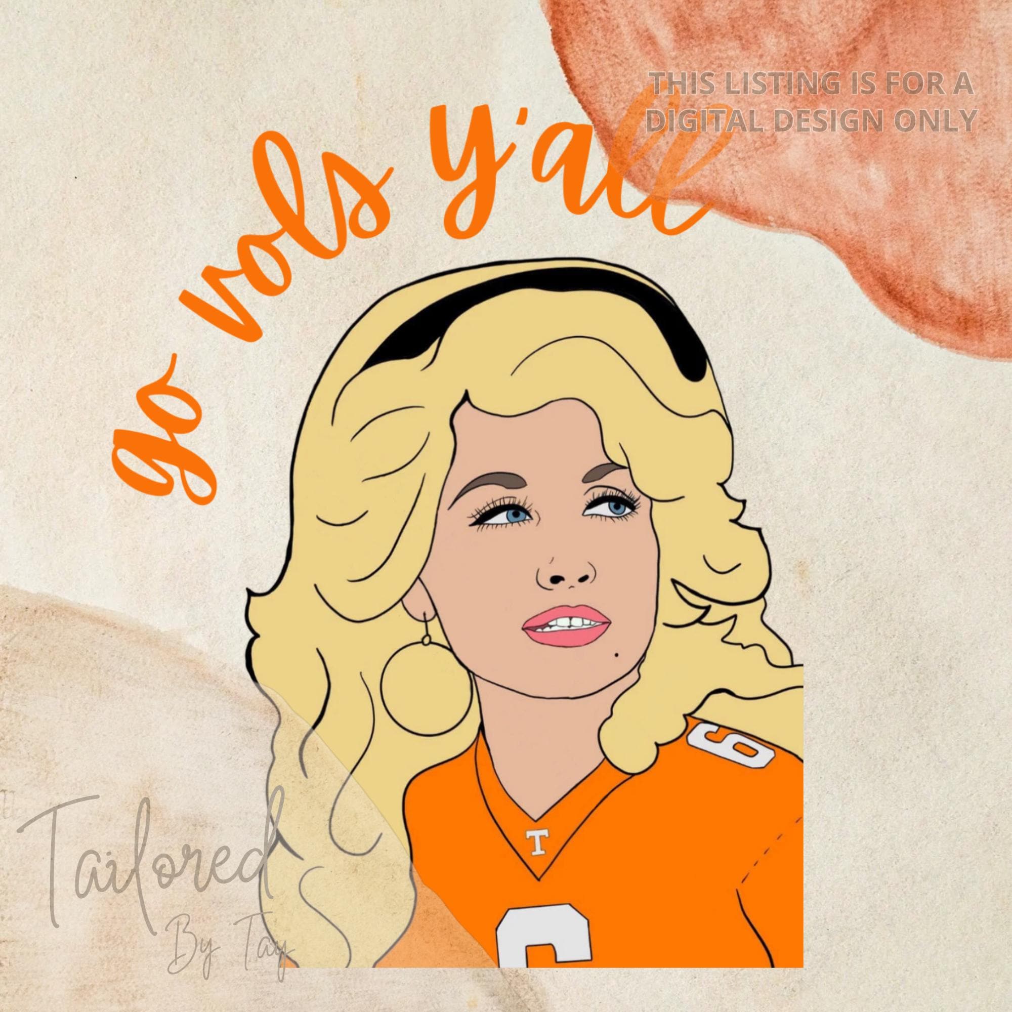 Dolly Go Vols Yall Tennessee Football Digital Design - Etsy