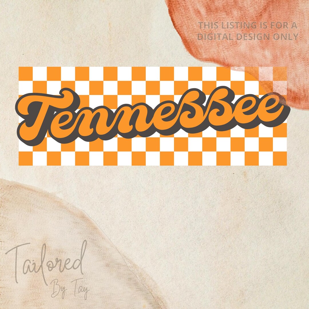 Tennessee Football Retro Checker Board Digital Design - Etsy