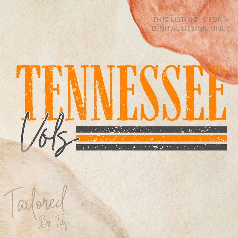 Vintage Tennessee Vols Football Digital Design - Etsy