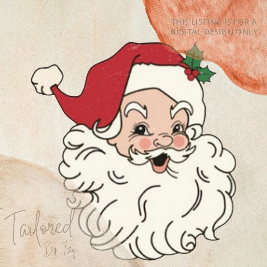 Vintage Classic Santa Digital Design - Etsy