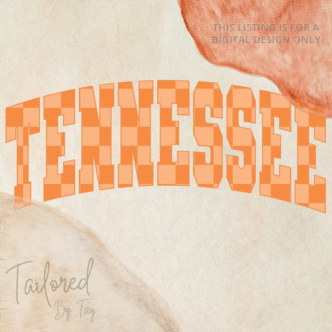 Tennessee Vols Football Checkered Digital Design - Etsy