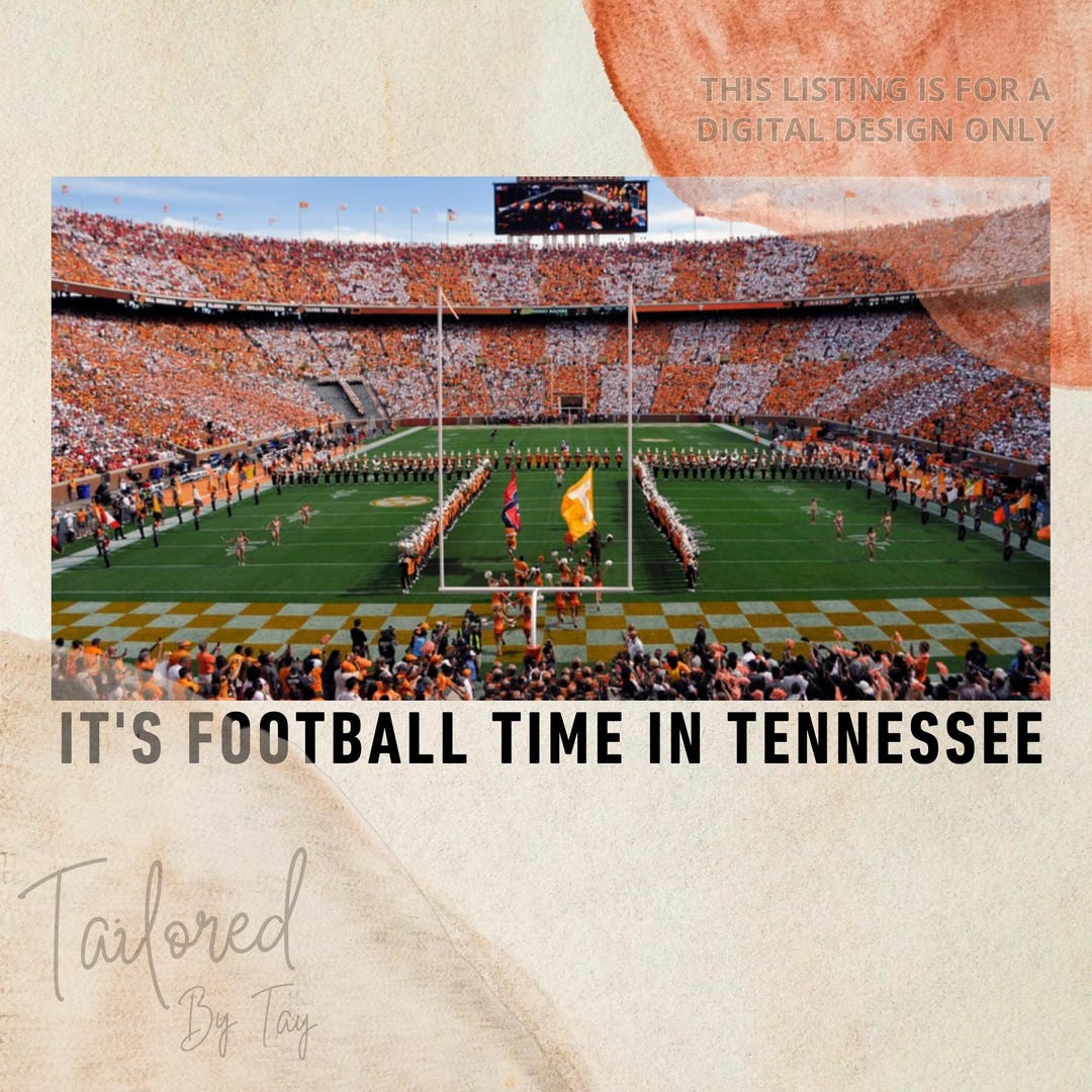 It's Football Time in Tennessee Vols Digital Design - Etsy