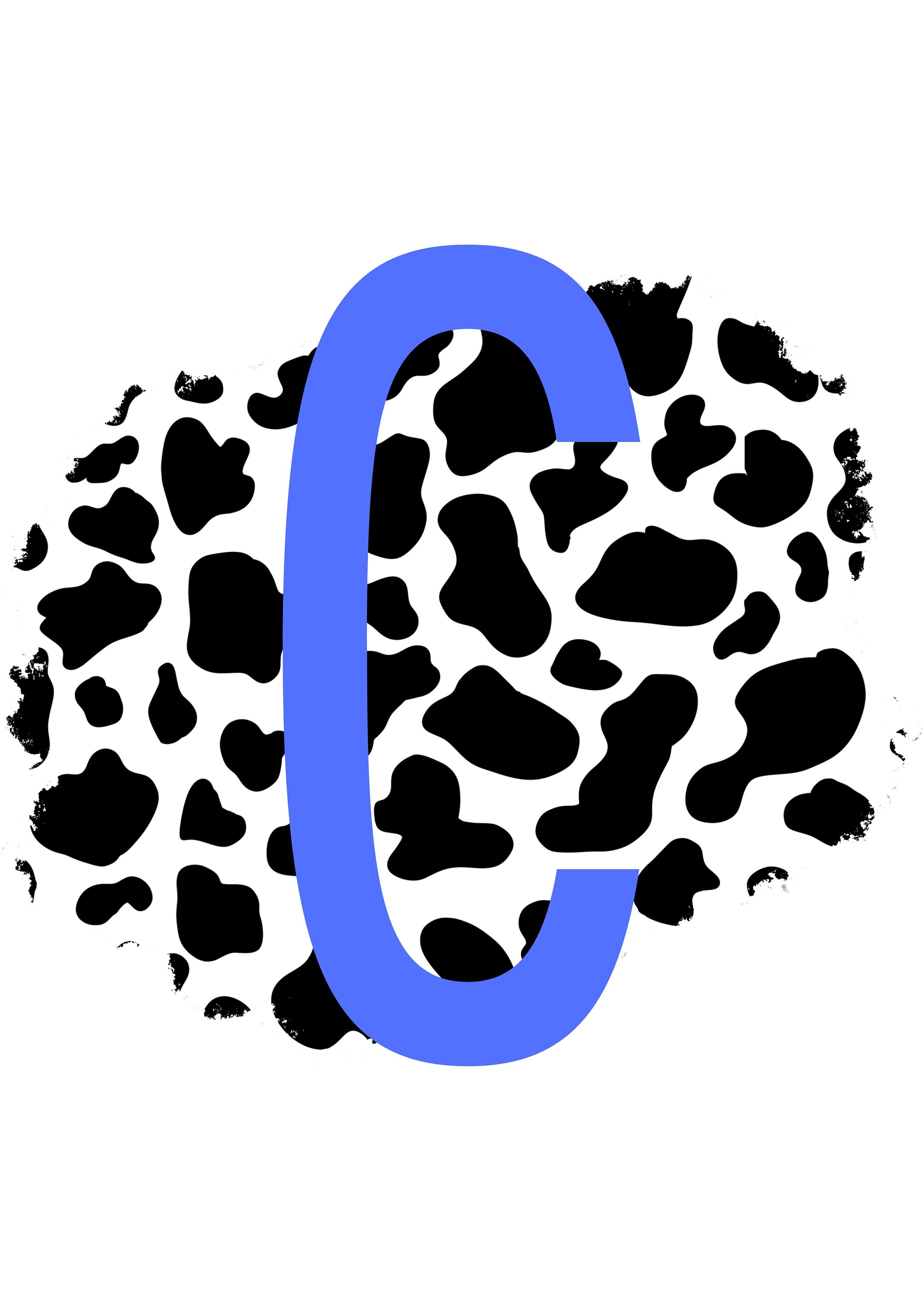 Blue Cow Alphabet Digital Download - Etsy