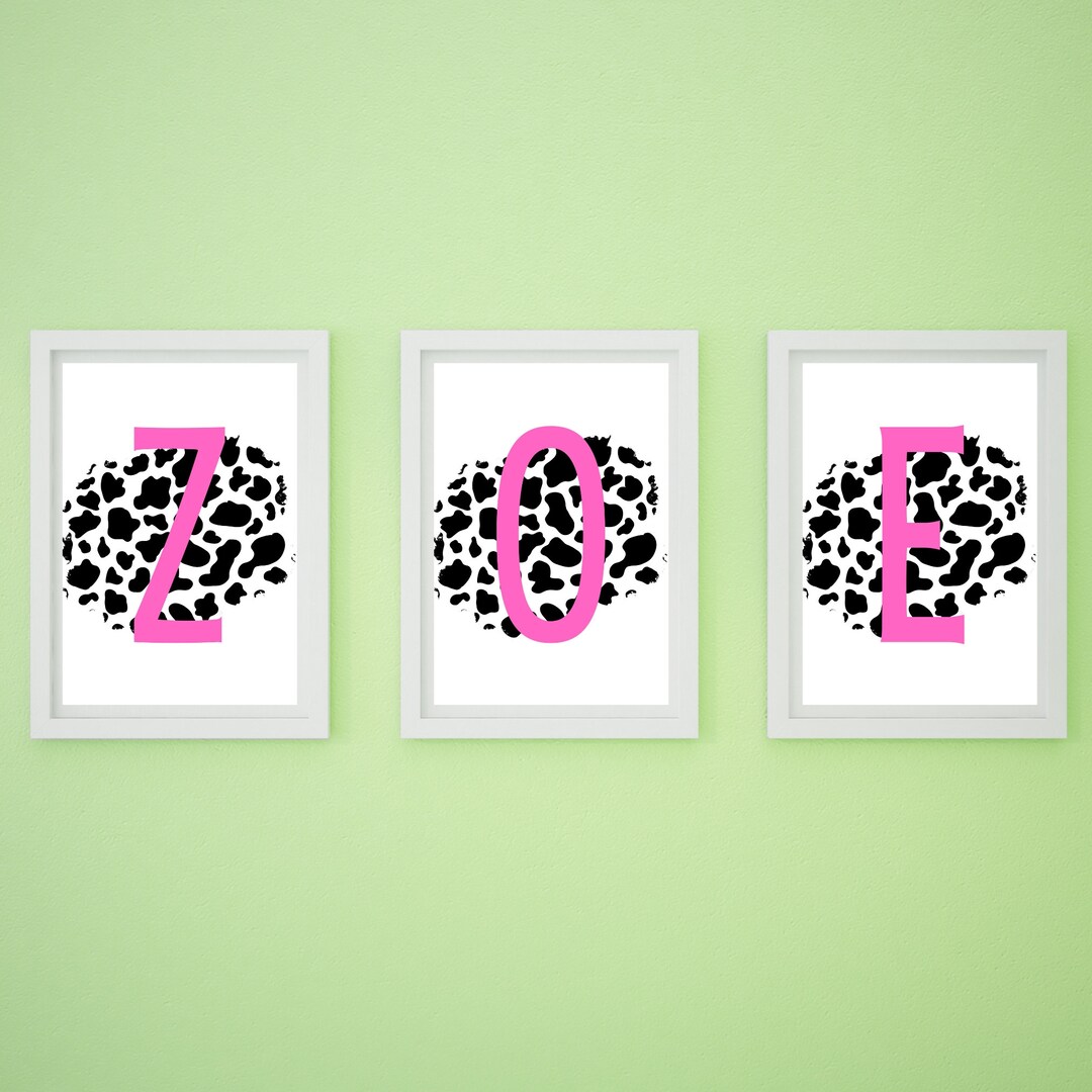 Pink Cow Alphabet Digital Download - Etsy