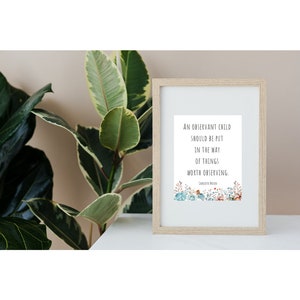 Charlotte Mason Quote, Digital Download, Wall Art, Printable Bundle ...