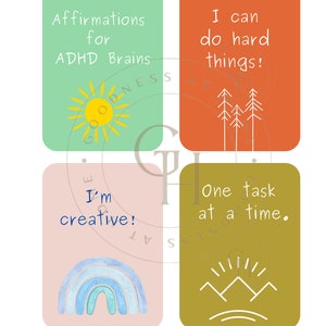 ADHD Affirmations for Kids, Adhd Kids, Kid Affirmation Cards, Adhd ...