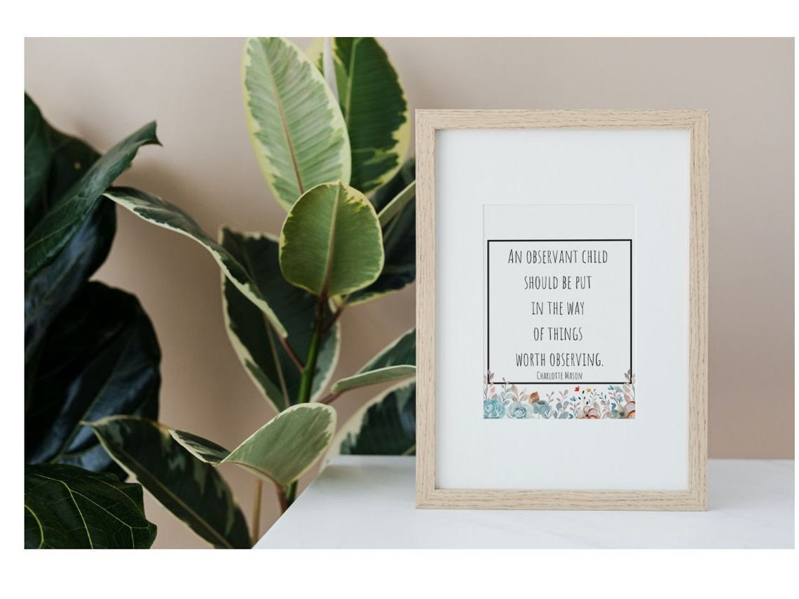 Charlotte Mason Quote Digital Download Wall Art Printable - Etsy