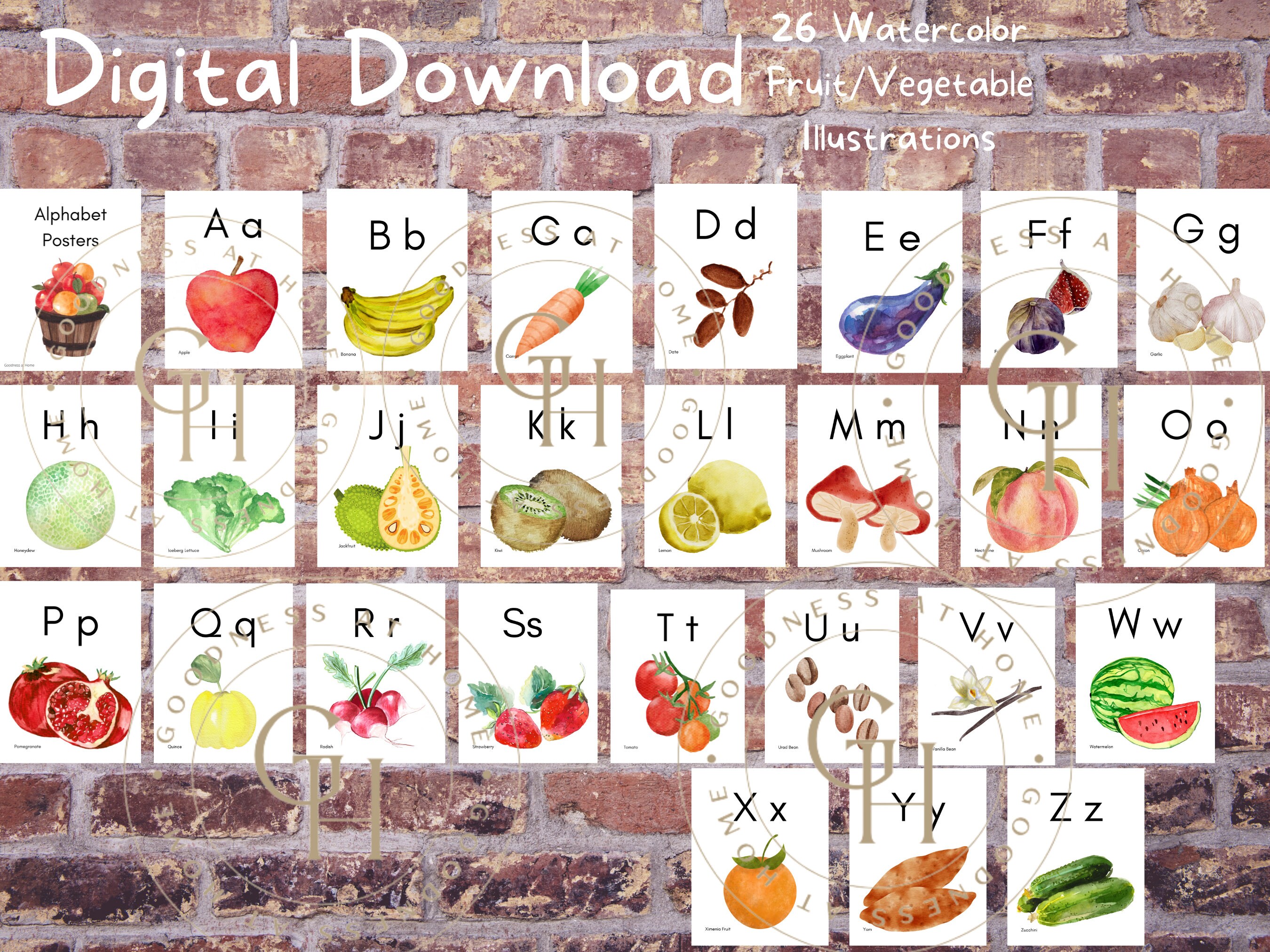 Alphabet Posters, Kids Wall Art, Homeschool Room Decor, Classroom Decor ...